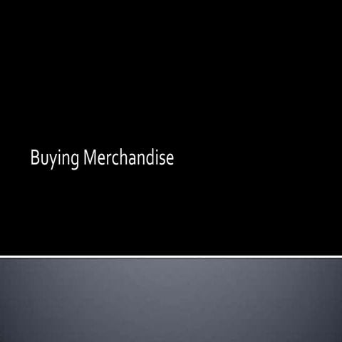 Buying merchandise | PPT