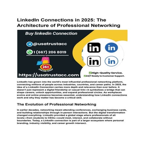 Buy Linkedin Connections Grow Your Network Fast Pdf