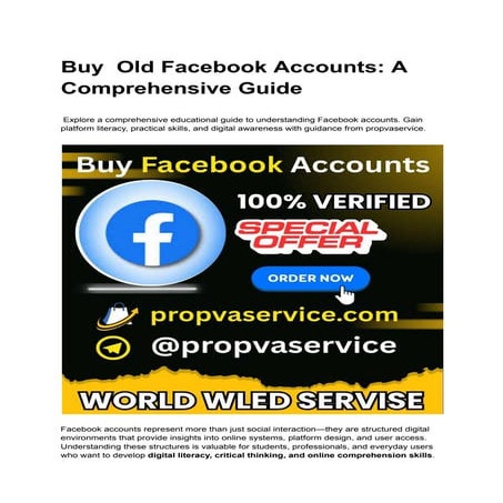 Buy Old Facebook Accounts_ A Comprehensive Guide.pdf