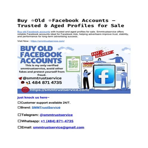 Buy ⭐Old ⭐Facebook Accounts – Trusted & Aged Profiles for Sale.docx