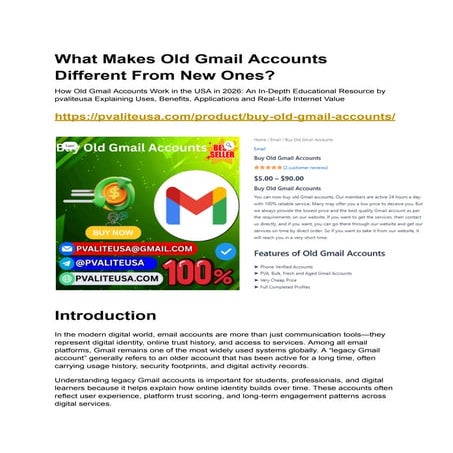 Buy Old Gmail Accounts: How They Support Digital Organization......pdf