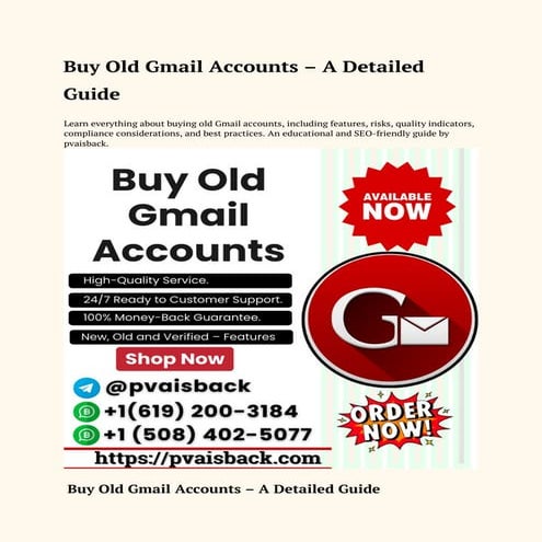Buy Old Gmail Accounts – A Detailed Guide.docx