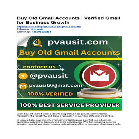 High Reputation buy Old Gmail Accounts for Business Expansion Online.pdf