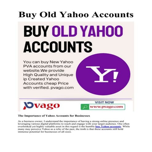 buy old yahoo accounts buy yahoo accounts | DOCX