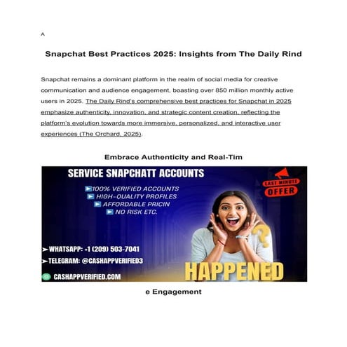 Buy Snapchat Best Practices 2025_ Insights from The Daily Rind.pdf