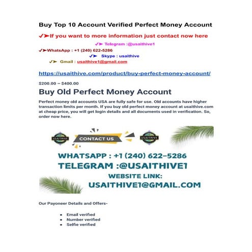 Buy Top 10 Account Verified Perfect Money Account.pdf