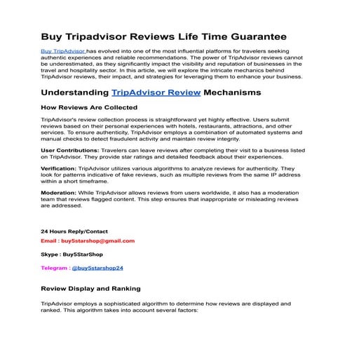 Buy Tripadvisor Reviews Life Time Guarantee.pdf