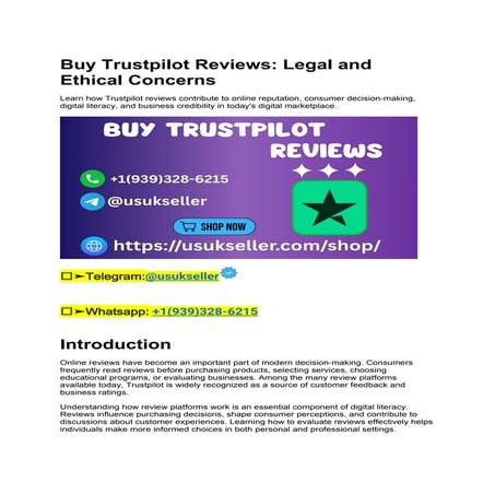 Buy Trustpilot Reviews_ Legal and Ethical Concerns.docx