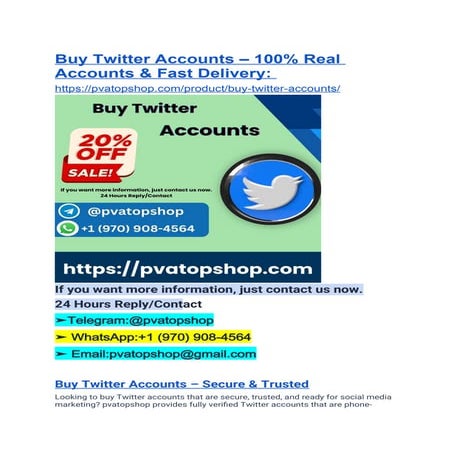 Buy Twitter Accounts – 100% Real Accounts & Fast Delivery_.docx