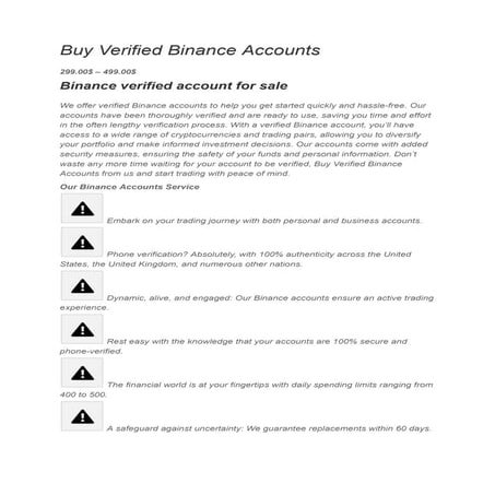 Buy Verified Binance Accounts | PDF