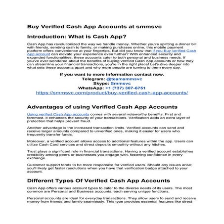 Buy Verified Cash App Accounts at smmsvc.docx