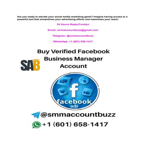 Buy Verified Facebook Business Manager Account_ Boost Your Business | PDF