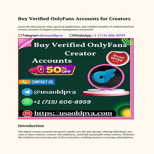 Buy OnlyFans Creator Accounts Ready to Use.docx