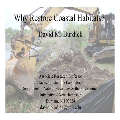 Why Restore Coastal Habitats? | PPT