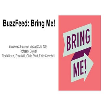 BuzzFeed Channel Case Study | PPTX