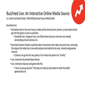 BuzzFeed Vision Statement/Pitch | PPT