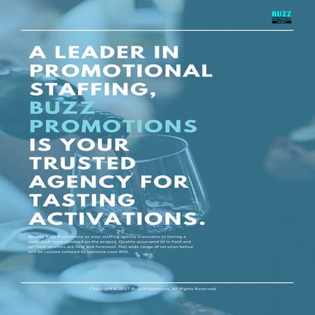 Buzz promotions Canada Tasting Info Package | PDF