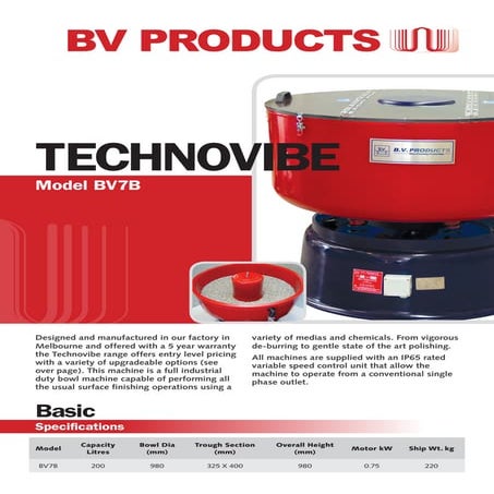 BV Products TECHNOVIBE Series | PDF