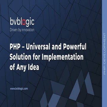 PHP Development - bvblogic | PPT