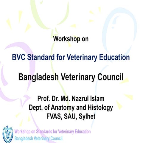 Workshop on BVC Standard for Veterinary Education | PPT