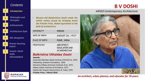 B.V. DOSHI | PPT