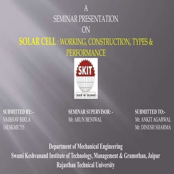 solar pv module: a brief overview | PPTX