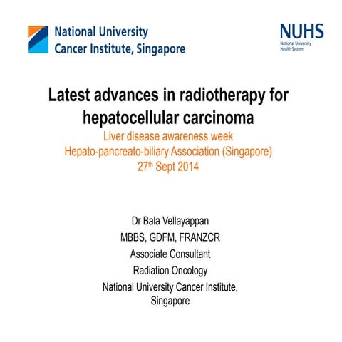 External Beam Radiotherapy for Hepatocellular carcinoma | PPT
