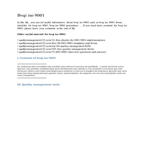 Bvqi iso 9001 | DOCX