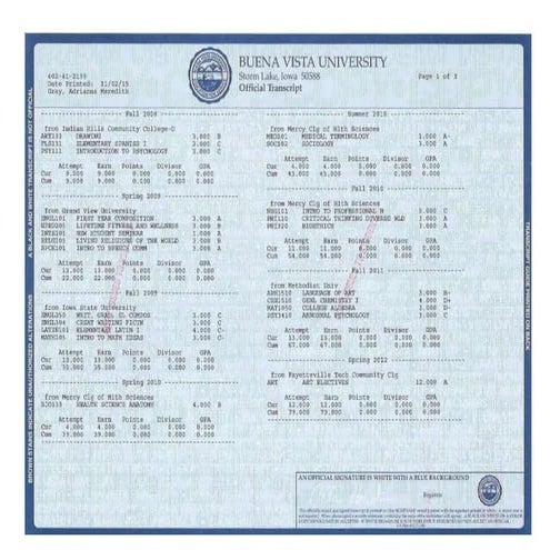 BVU Transcript | PPT