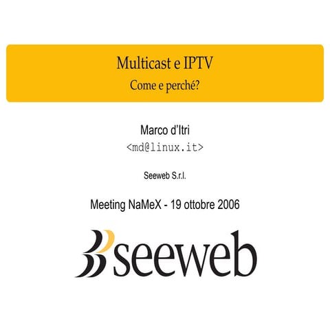 Multicast e IPTV | PPT