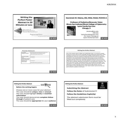 Writing the Perfect Poster Abstract in 20 Minutes or Less | PDF