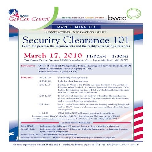 Bwcc Sec Clearance101 | PDF