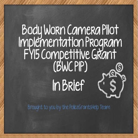 Body Worn Camera Pilot Implementation Program | PDF