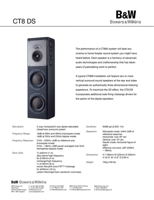 Bw ct8 sw fiche produit | PDF