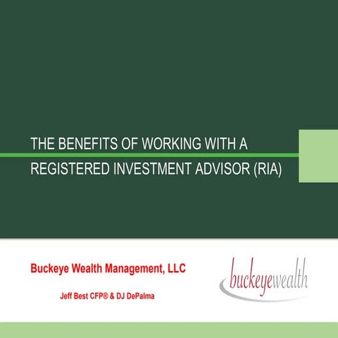 The Benefits of Working with a Registered Investment Advisor | PPT