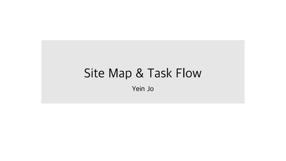 Site map & task flow | PPT