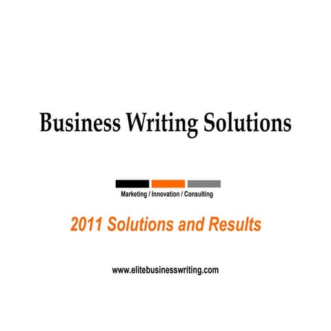 Bws 2011 solutions and results | PPT