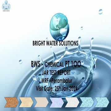 BWS Jar Test Report PPT - MRF -Peramplur.pptx