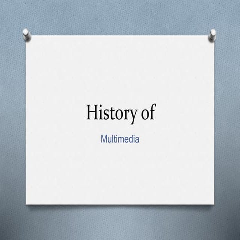 History of Digital Media from from1920 1930 | PPTX