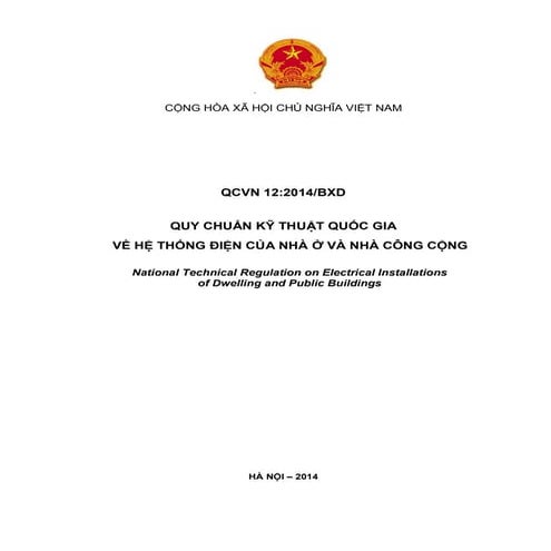 QCVN 12:2014/BXD Quy chuẩn mới dành cho dân M&E có hiệu lực vào 2015 | PDF