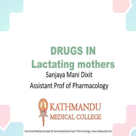 Prescribing to lactating mother | PPTX
