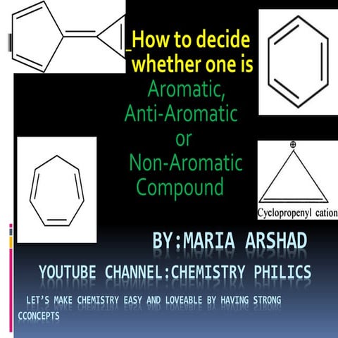 aromatic,Anti-aromatic and non-aromartic compounds | PPTX