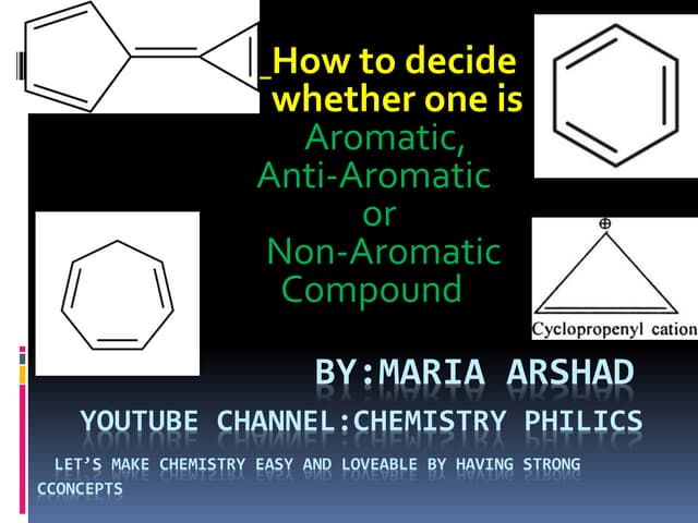 Aromaticity in benzenoid and non-benzenoid compunds | PPTX