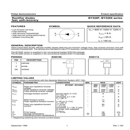 By329 diodo simple | PDF