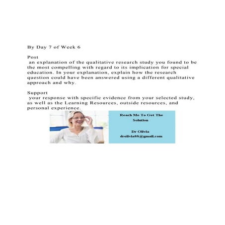 By Day 7 of Week 6Post an explanation of the qualitati.docx