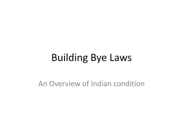 Noida building bye laws | PPTX