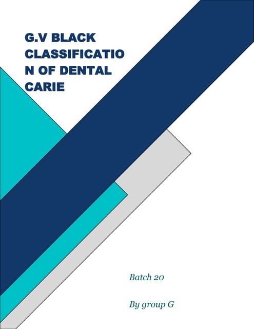 Classification of dental caries rasha adel copy | PPTX