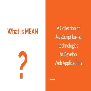 The MEAN Stack: MongoDB, ExpressJS, AngularJS and Node.js