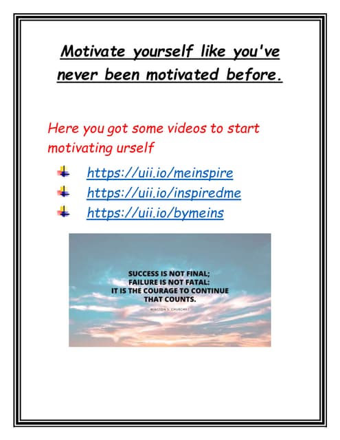 SELF MOTIVATION | PDF