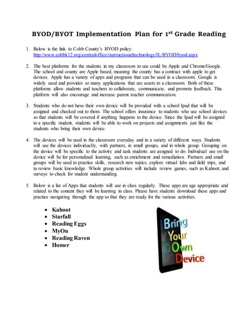Byod implementation plan | PDF